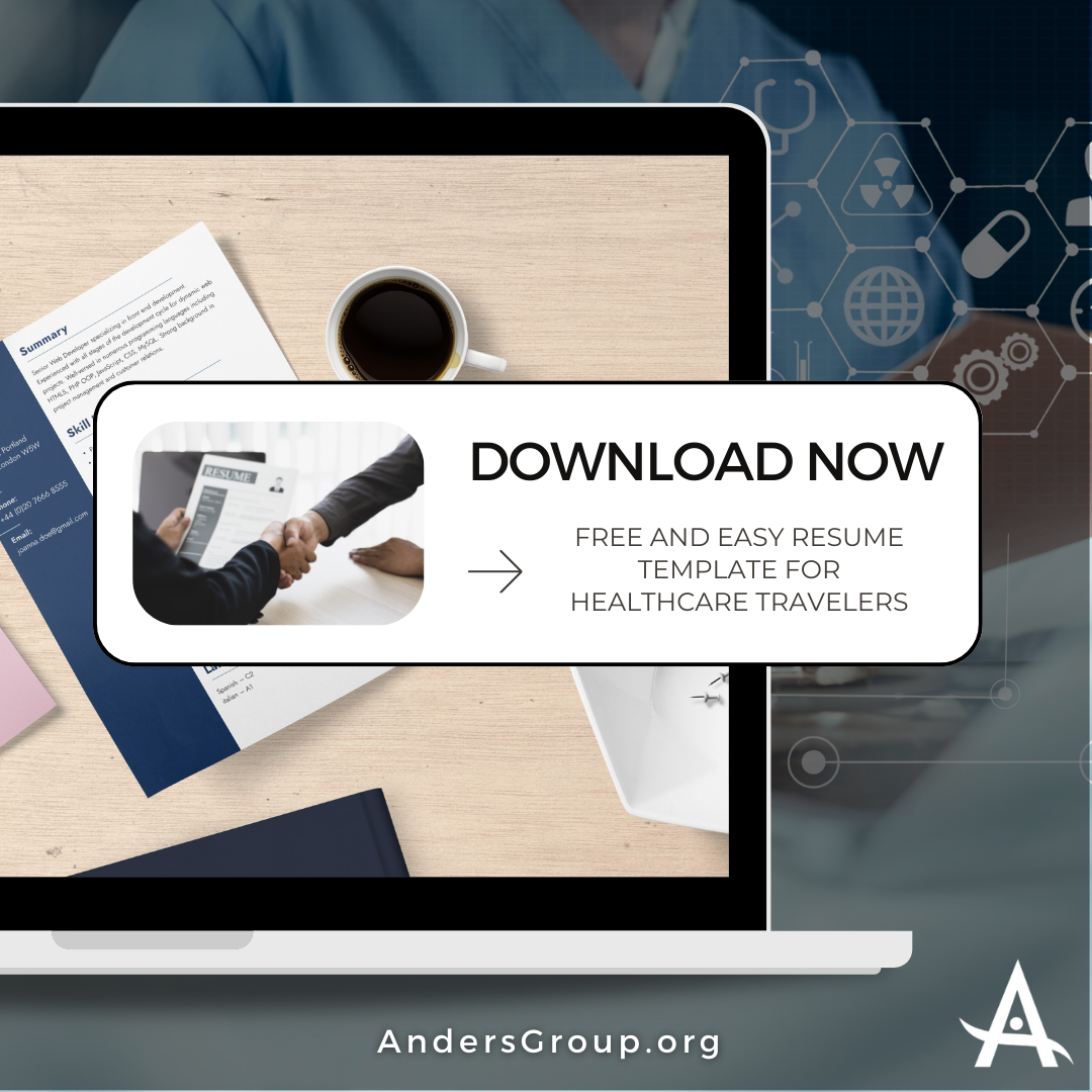 Resume Template - Anders Group Travel Healthcare Staffing